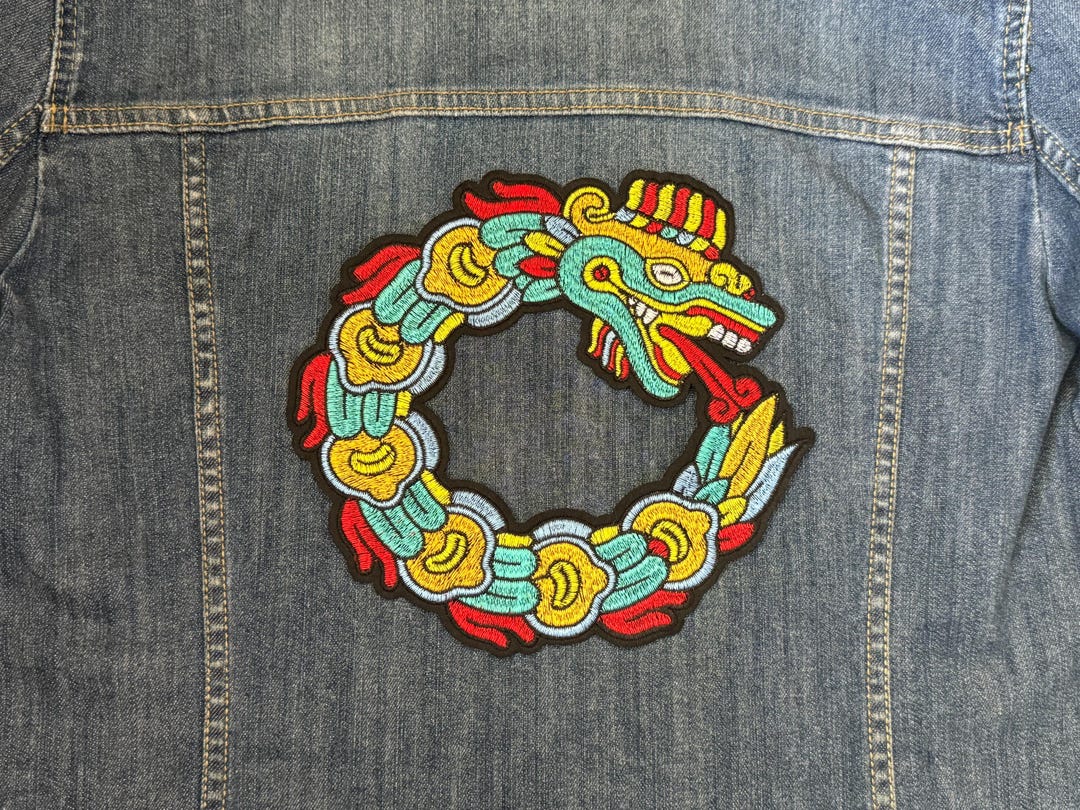 Aztec Dragon Quetzalcoatl Mexican Iron on Patch or Sew Ethnic Folklore ...