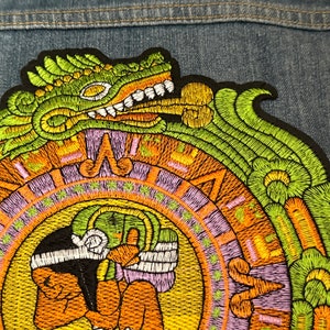 Mayan Aztec Quetzalcoatl Mexican Native Iron on Patch or Sew ...