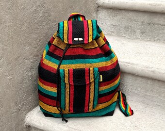 Backpack Ethnic Bag Morral Adult Size Backpack Hippie Handwoven Artisan ...