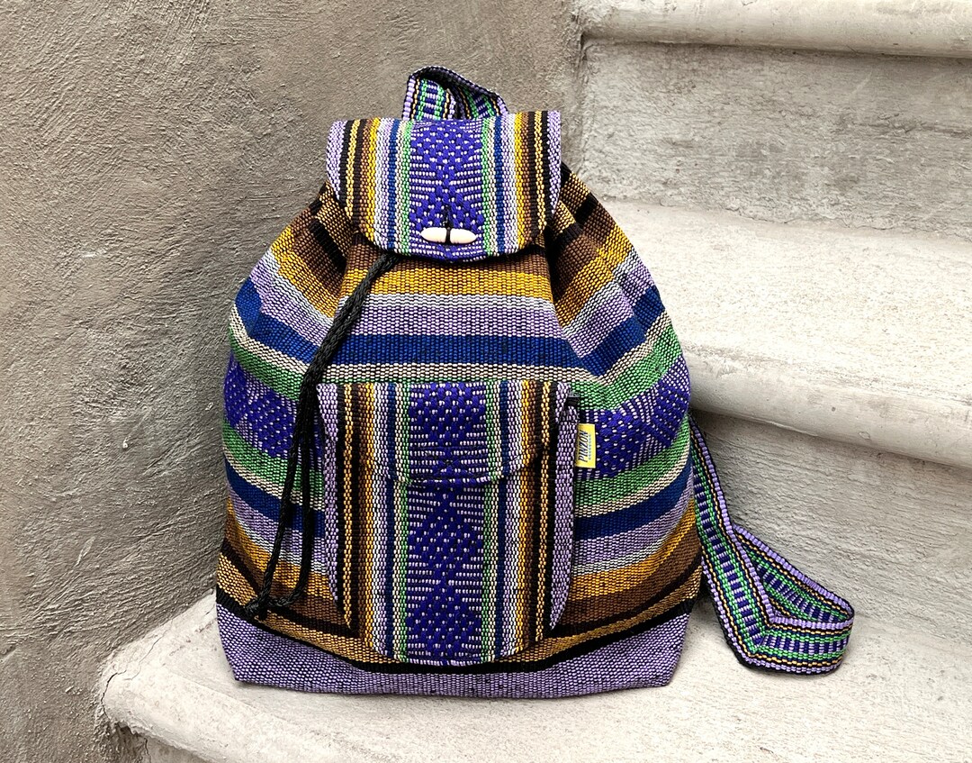 School Mochila Hippie Backpack Adult Size Travel Bag Handwoven Ethnic ...