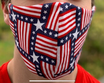 American Flag Face Mask - Etsy