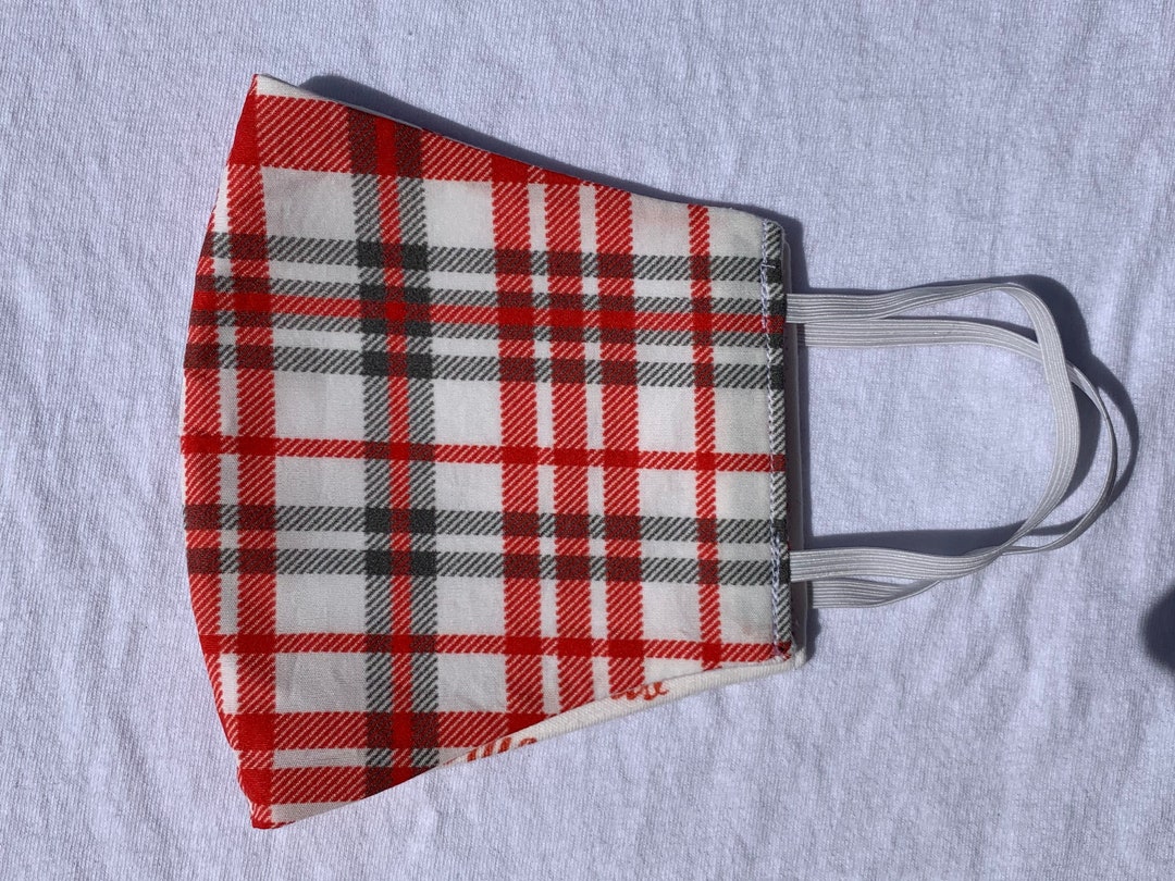 LARGE SIZE Reversible Ohio State Plaid Face Mask Made in the - Etsy