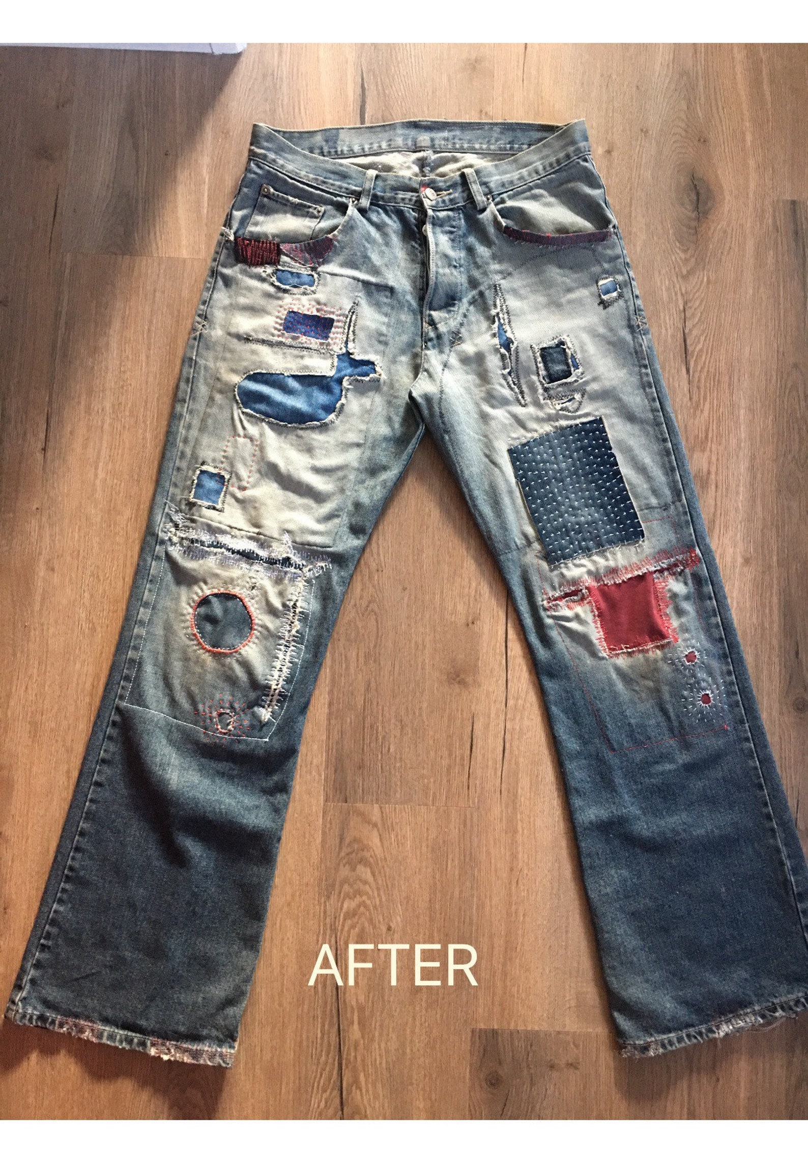 Custom Mend Boro Sashiko Jeans - Etsy
