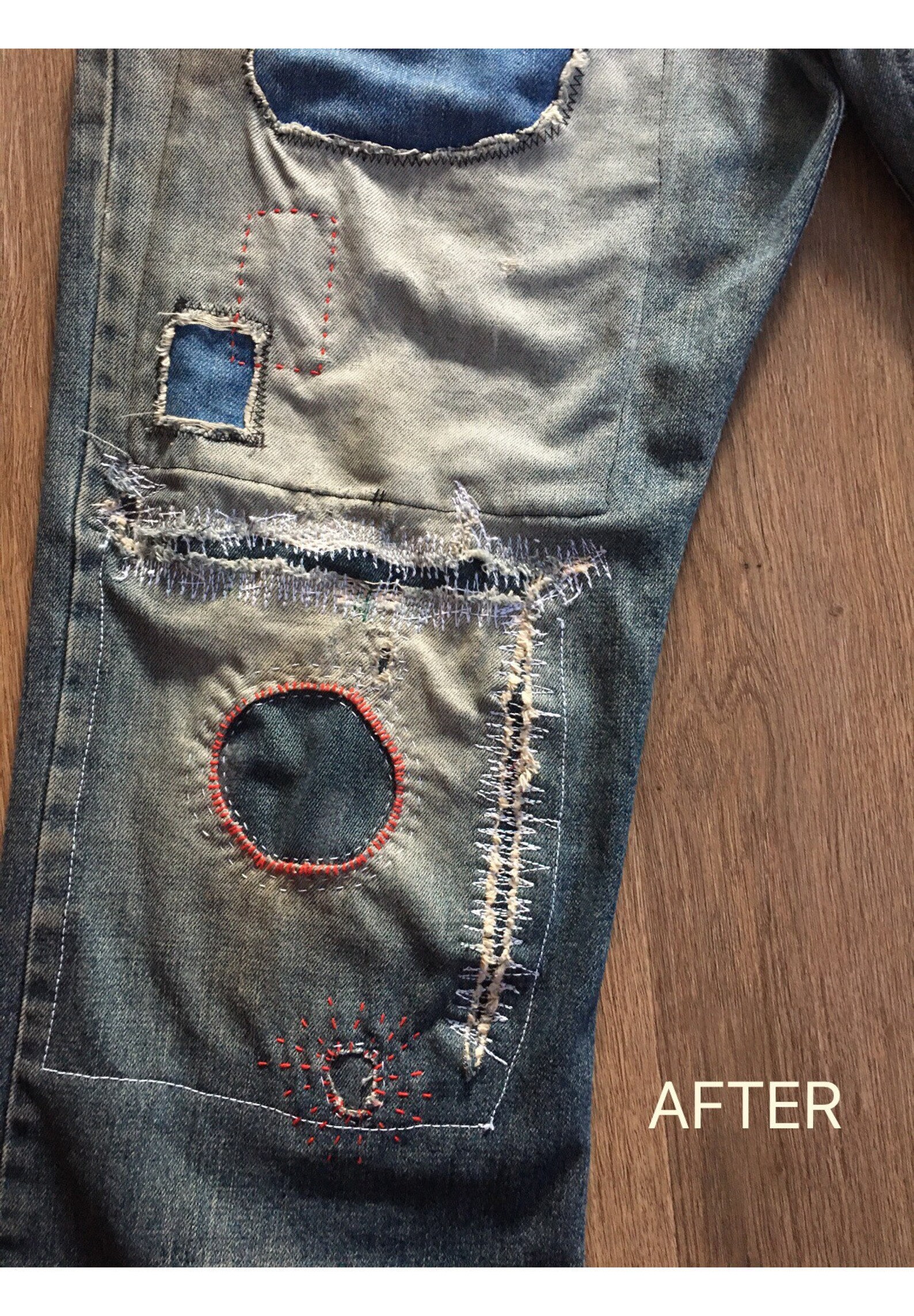 Custom Mend Boro Sashiko Jeans - Etsy