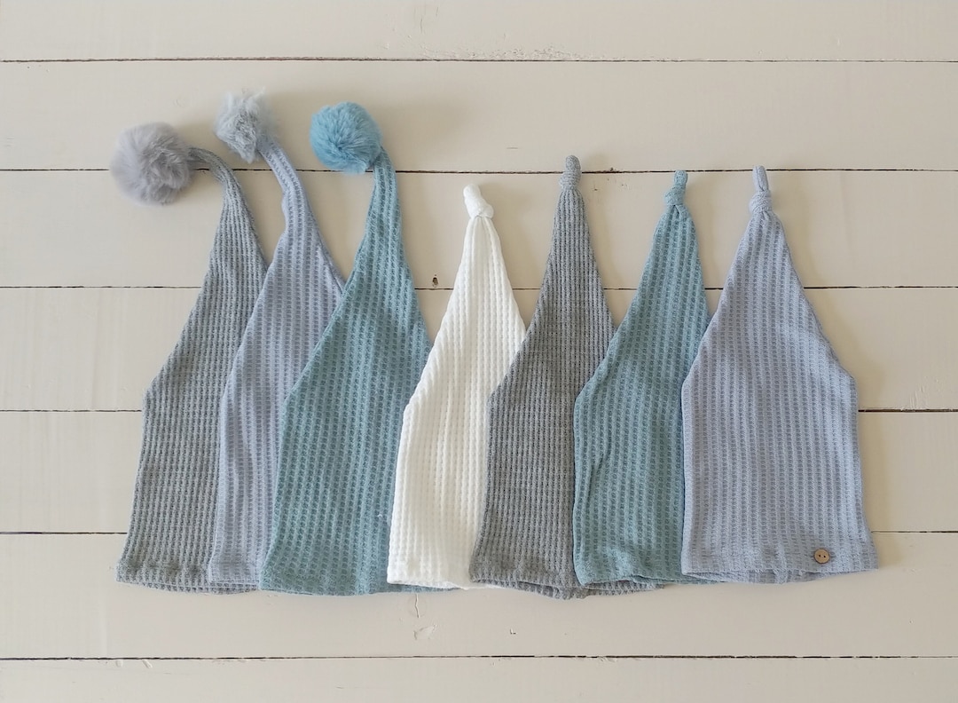 Newborn Sleepy Hat, Simple Infant Hat, Gnome Hat, Baby Night Hat, Pom ...