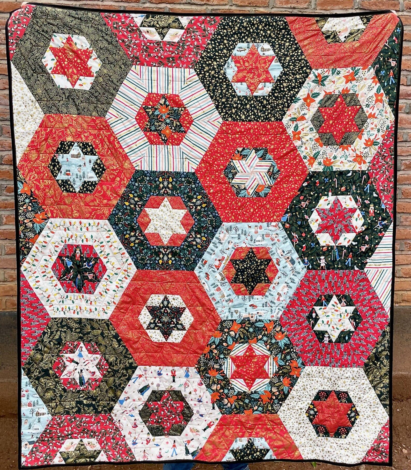 Sweet Selah Digital PDF Quilt Pattern | English Paper Piecing Hexagon Patchwork Quilt ...