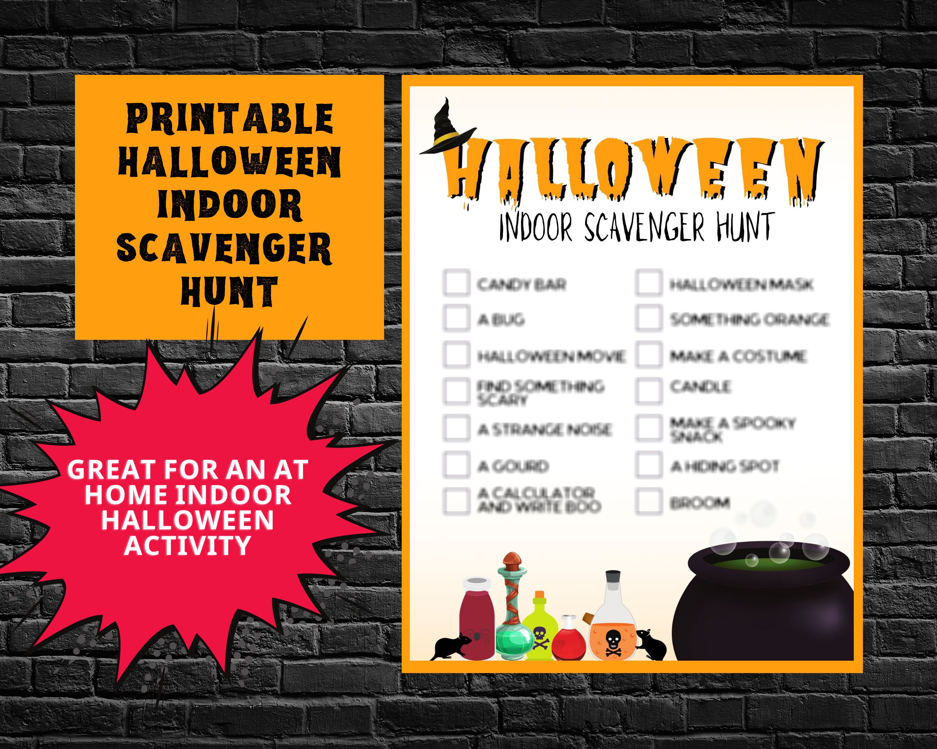Halloween Scavenger Hunt | Printable Halloween Games | Kids Halloween ...