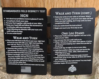 Metal SFST Card for Law Enforcement - Etsy