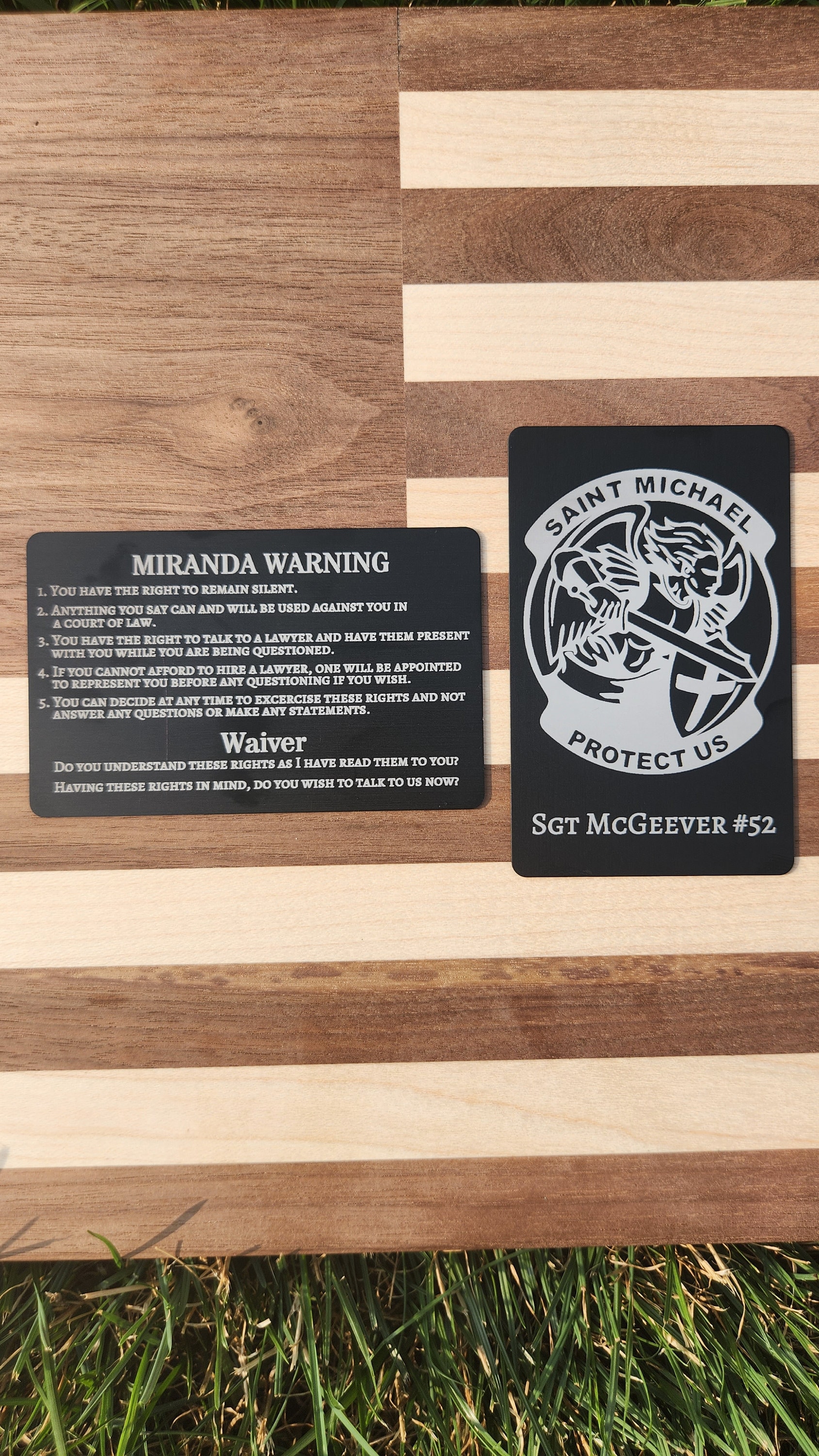 Personalized Metal Miranda Rights Card for Police Officers - Thick Best ...