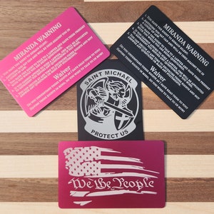 Personalized Metal Miranda Rights Card for Police Officers - Thick Best ...