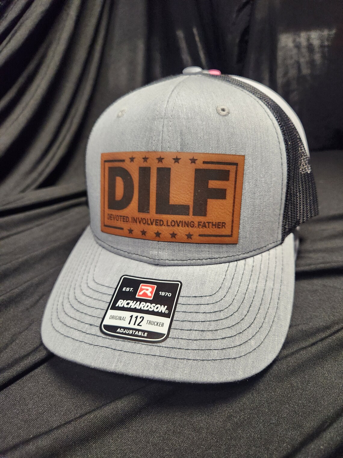 DILF Hat Custom Leather Patch Hat for Dads Father's Day Gifts - Etsy
