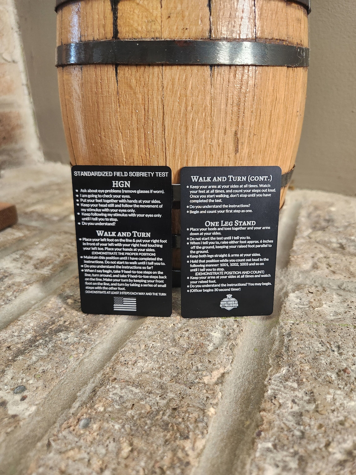 SFST Metal Card for Police Troopers Cops Sheriff. Field Sobriety Test ...