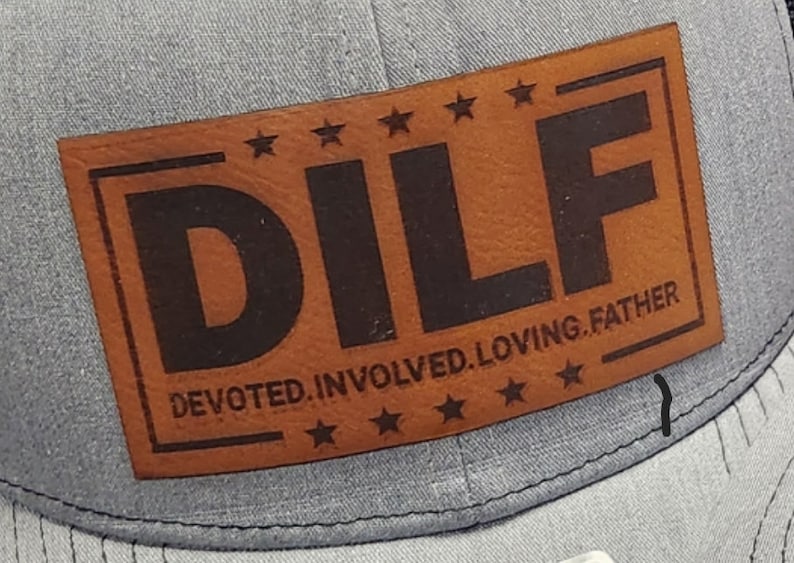 DILF Hat Custom Leather Patch Hat for Dads Father's Day Gifts - Etsy