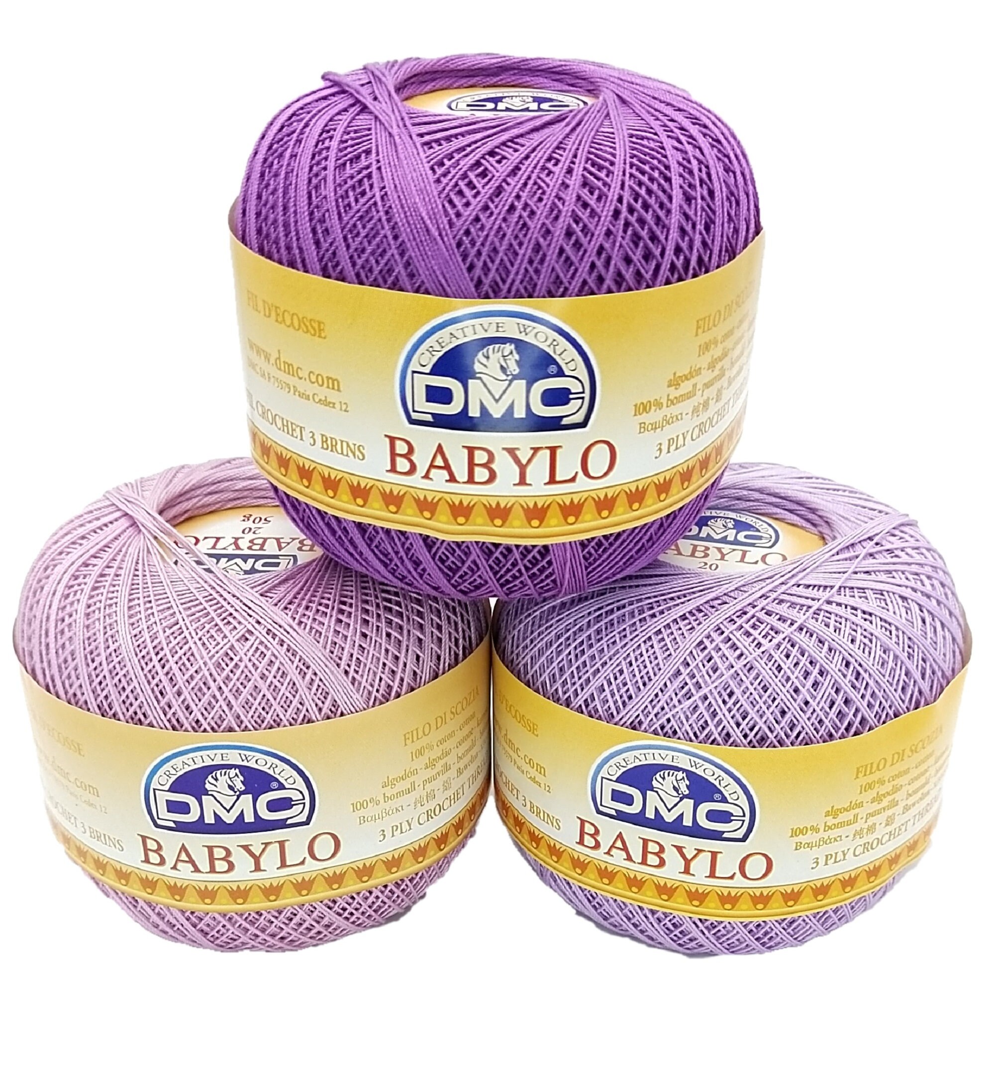 Babylo DMC cotton yarn for hand knitting size 20 | Etsy