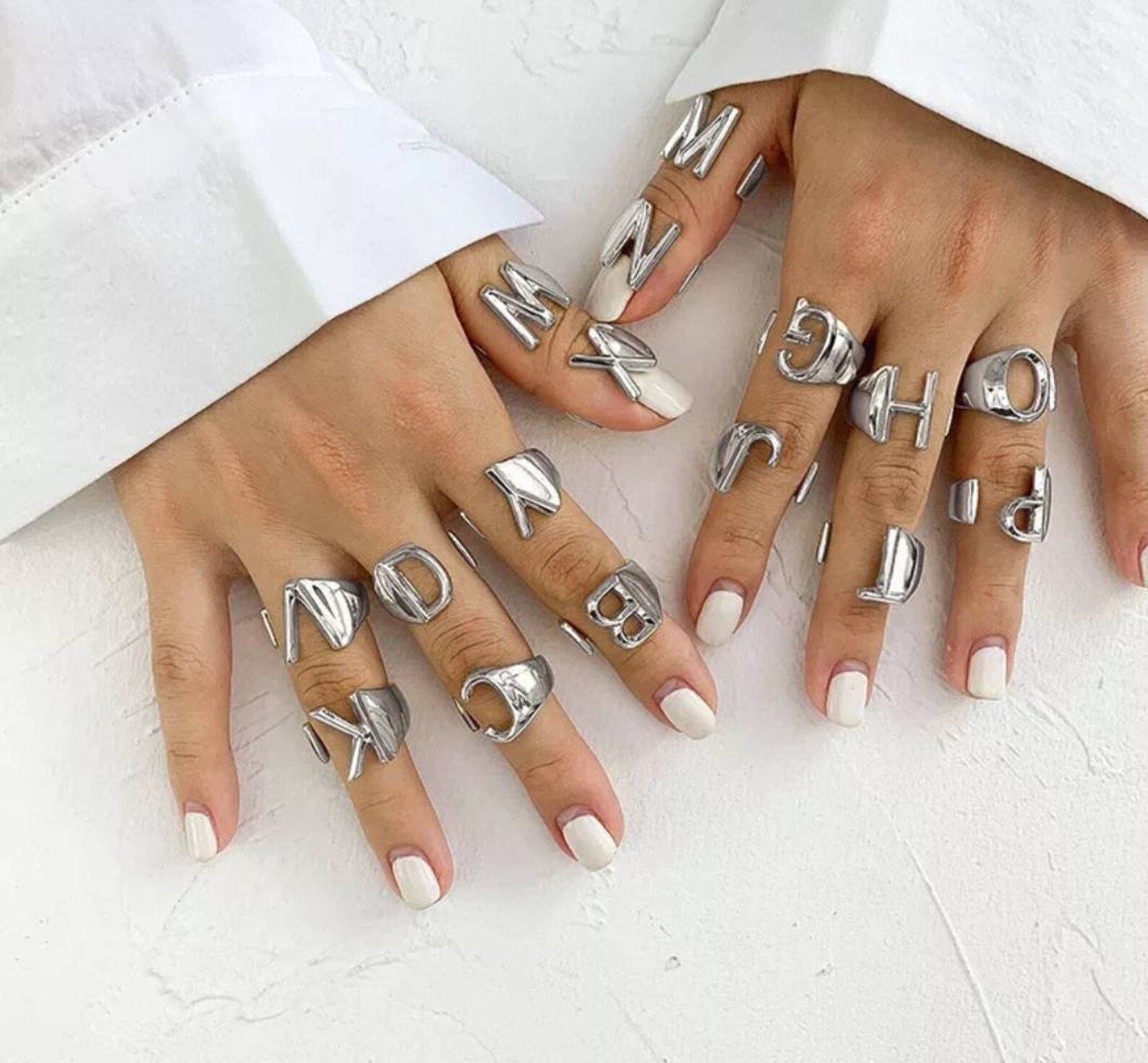 Gold Initial Ring personalised Ring Adjustable Opening Ring - Etsy UK