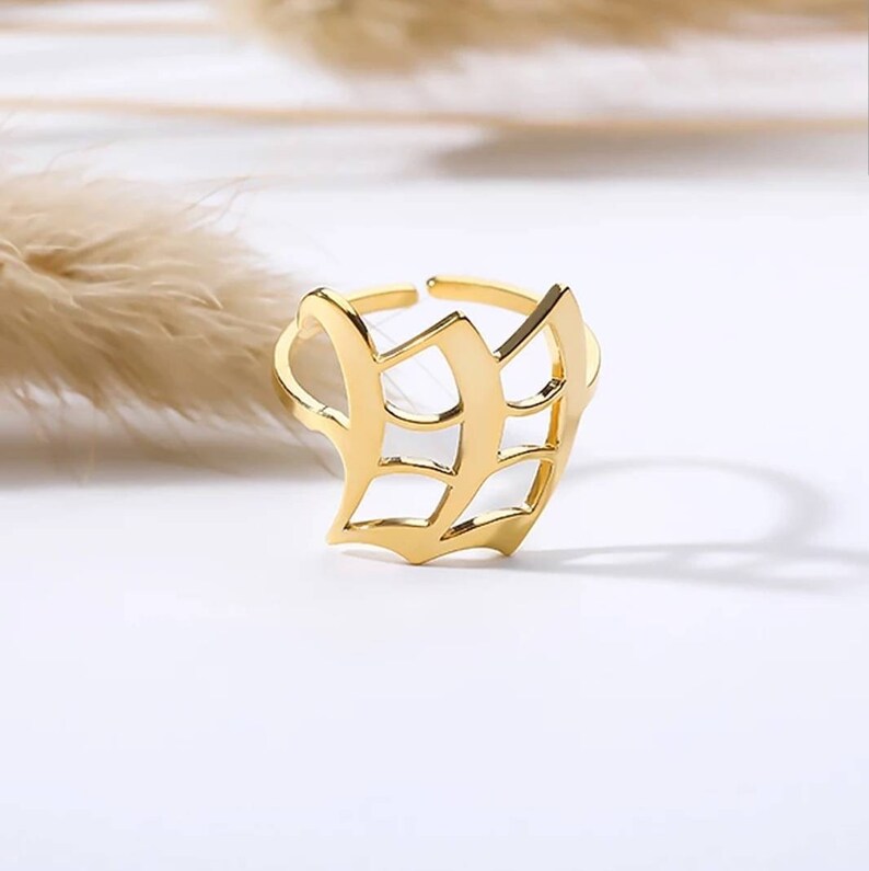 Personalised Initial Letter Ring Stainless Steel Ring Gold A-Z | Etsy