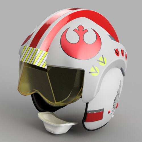 Luke Skywalker Rebel Pilot Helmet red Five Stl downlad - Etsy