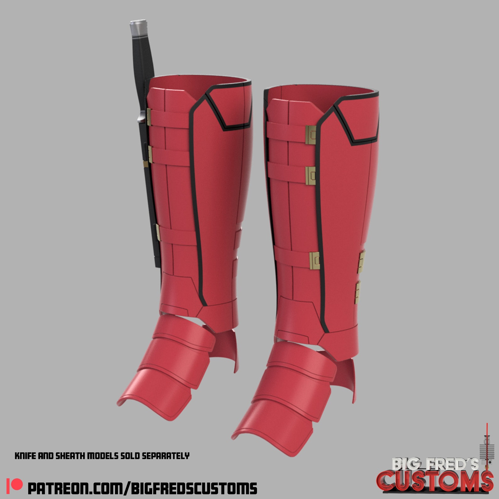 Deadpool Shin Guards (deadpool and Wolverine) STL (download) - Etsy