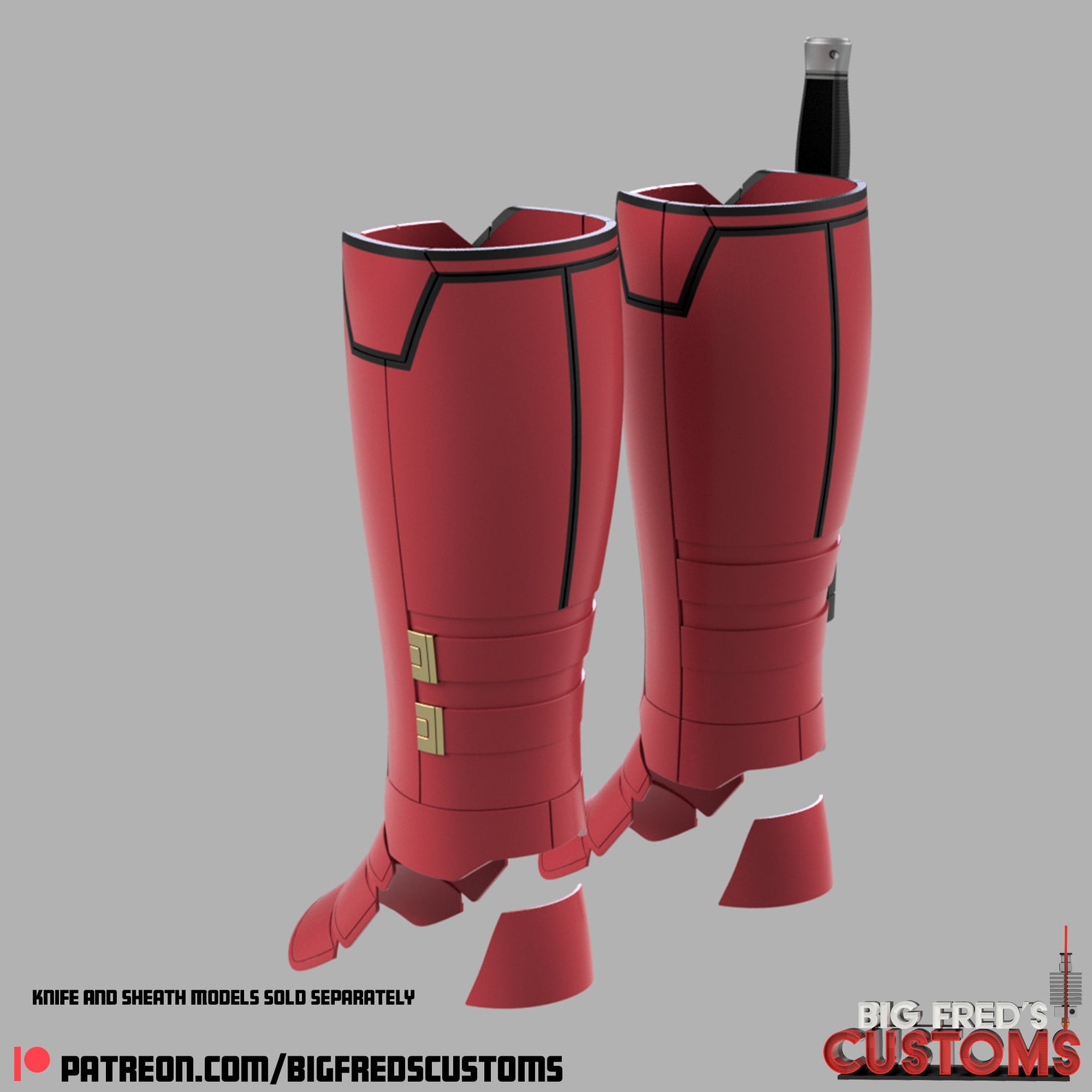 Deadpool Shin Guards (deadpool and Wolverine) STL (download) - Etsy