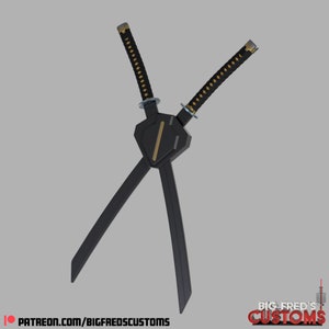 Deadpool Katana and Sheaths (deadpool and Wolverine) STL (download) - Etsy