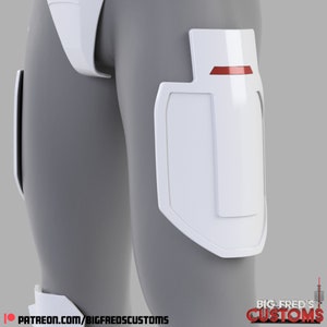 Imperial Super Commando Thigh Armor (beskar Stormtrooper) Stl (download ...