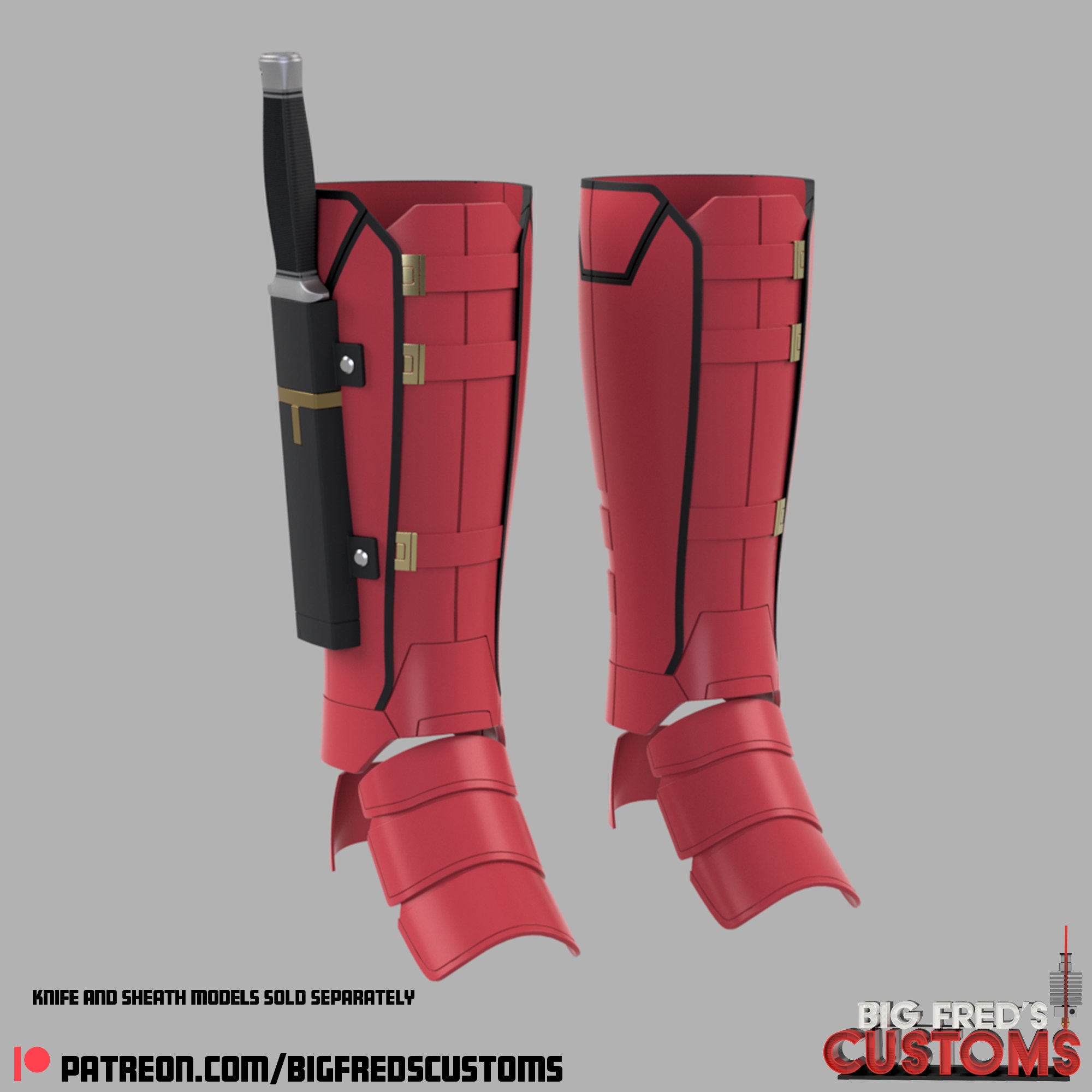 Deadpool Shin Guards (deadpool and Wolverine) STL (download) - Etsy