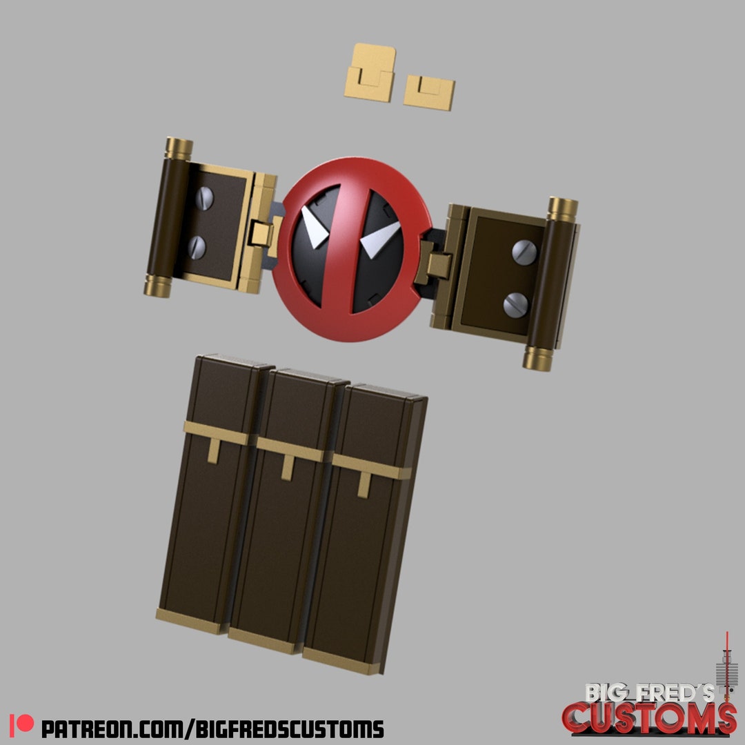 Deadpool Belt Buckle and Leg Pouches (deadpool and Wolverine) STL ...