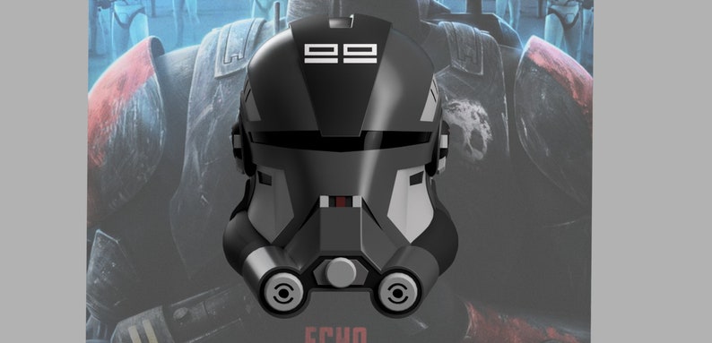 Echo Helmet the Clone Wars and the Bad Batch Stl download | Etsy