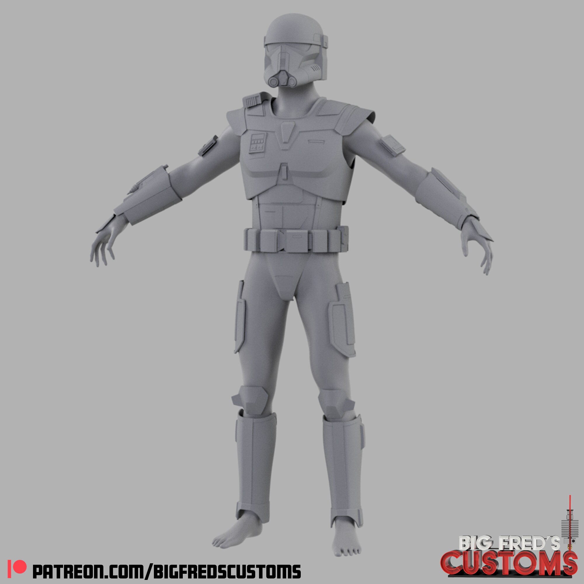 Imperial Super Commando Armor Set (beskar Stormtrooper) Stl (download ...