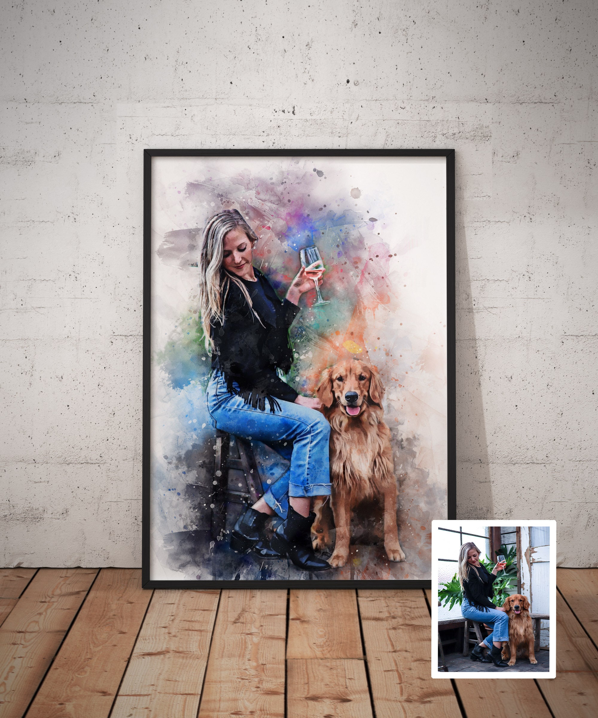 Custom Portrait Gift Wedding Day Gift Portrait From Photo - Etsy UK