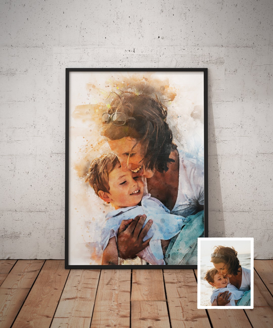 Personalised Portrait for Auntie, Portrait From Photo, Photo Gifts ...
