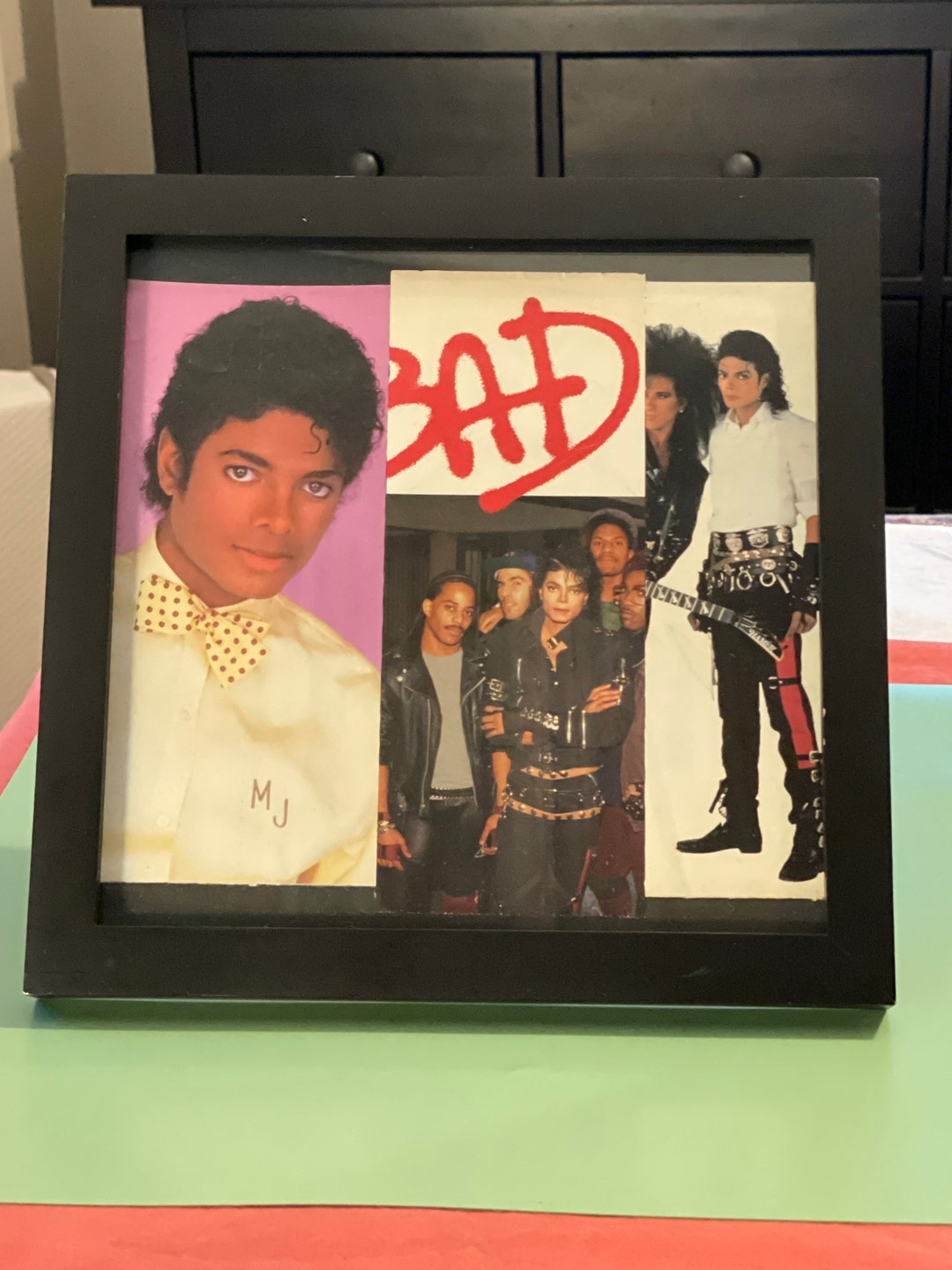 Michael Jackson 45 Vinyl Record Sleeve Spliced Framed Art - Etsy