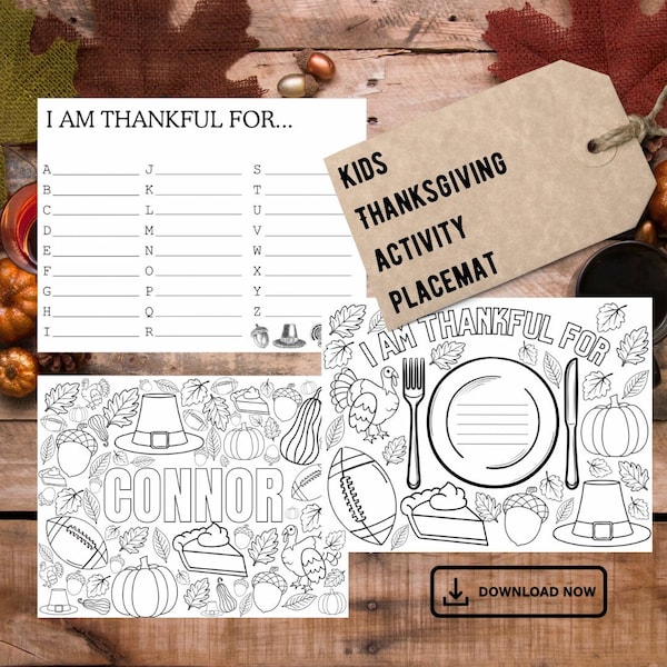 Thanksgiving Placemat - Etsy