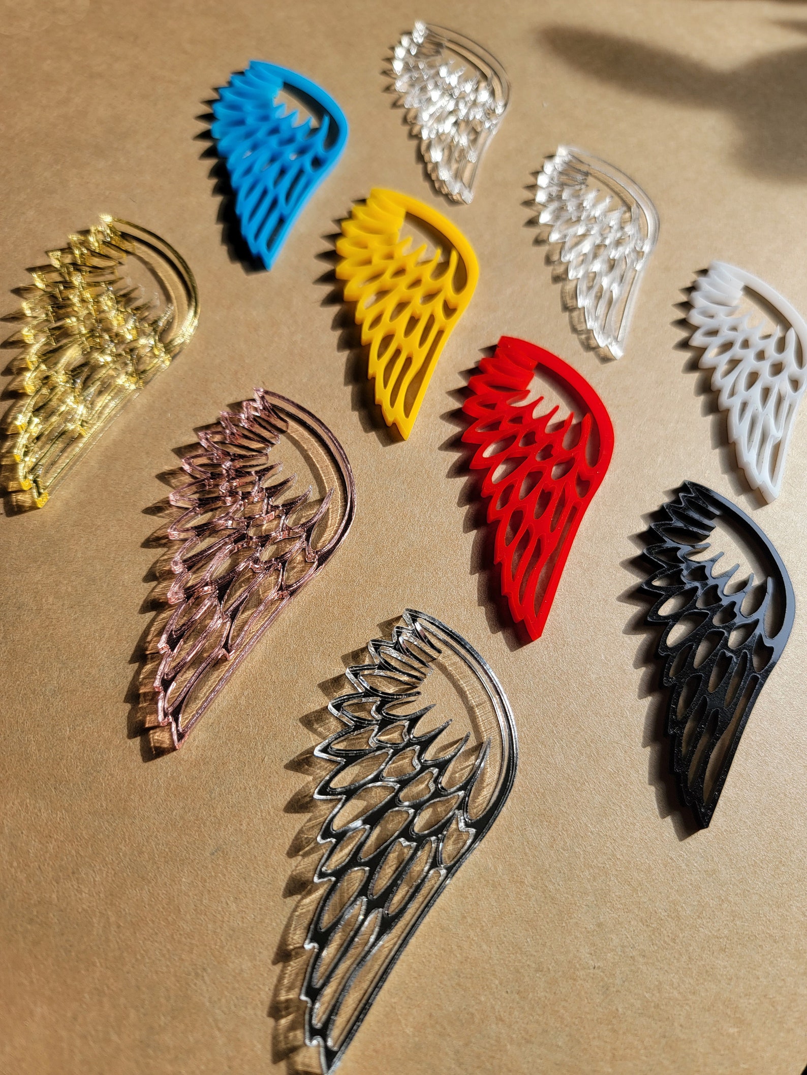 Wholesale Acrylic Wings, Acrylic Angel Wing Blank, Rose Gold Wings ...