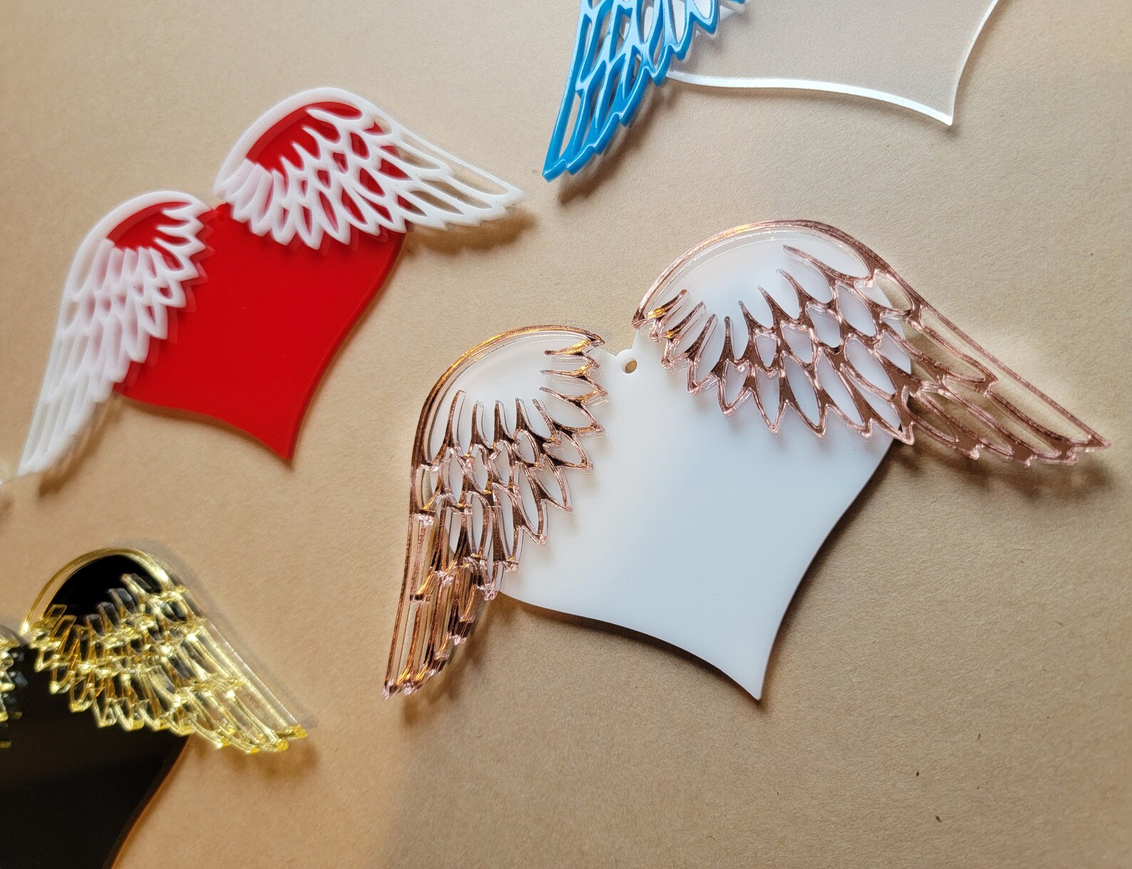 Wholesale Acrylic Wings, Acrylic Angel Wing Blank, Rose Gold Wings ...