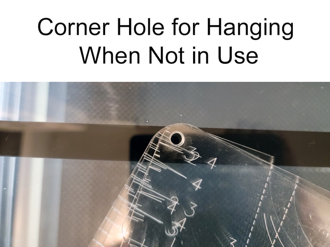 Acrylic Clear Ruler, 18" Centering Tool, Decal Guide, Quilting Ruler ...