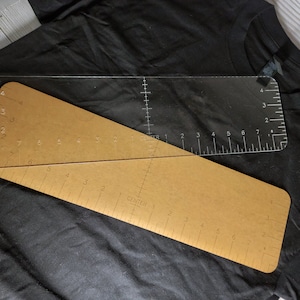 Acrylic Clear Ruler, 18" Centering Tool, Decal Guide, Quilting Ruler ...