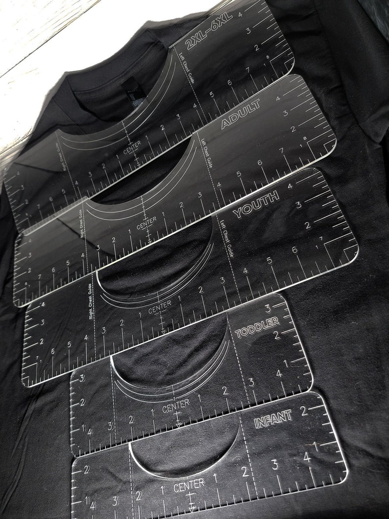 T-shirt Alignment Ruler Clear Crafter Centering Tool Easy - Etsy