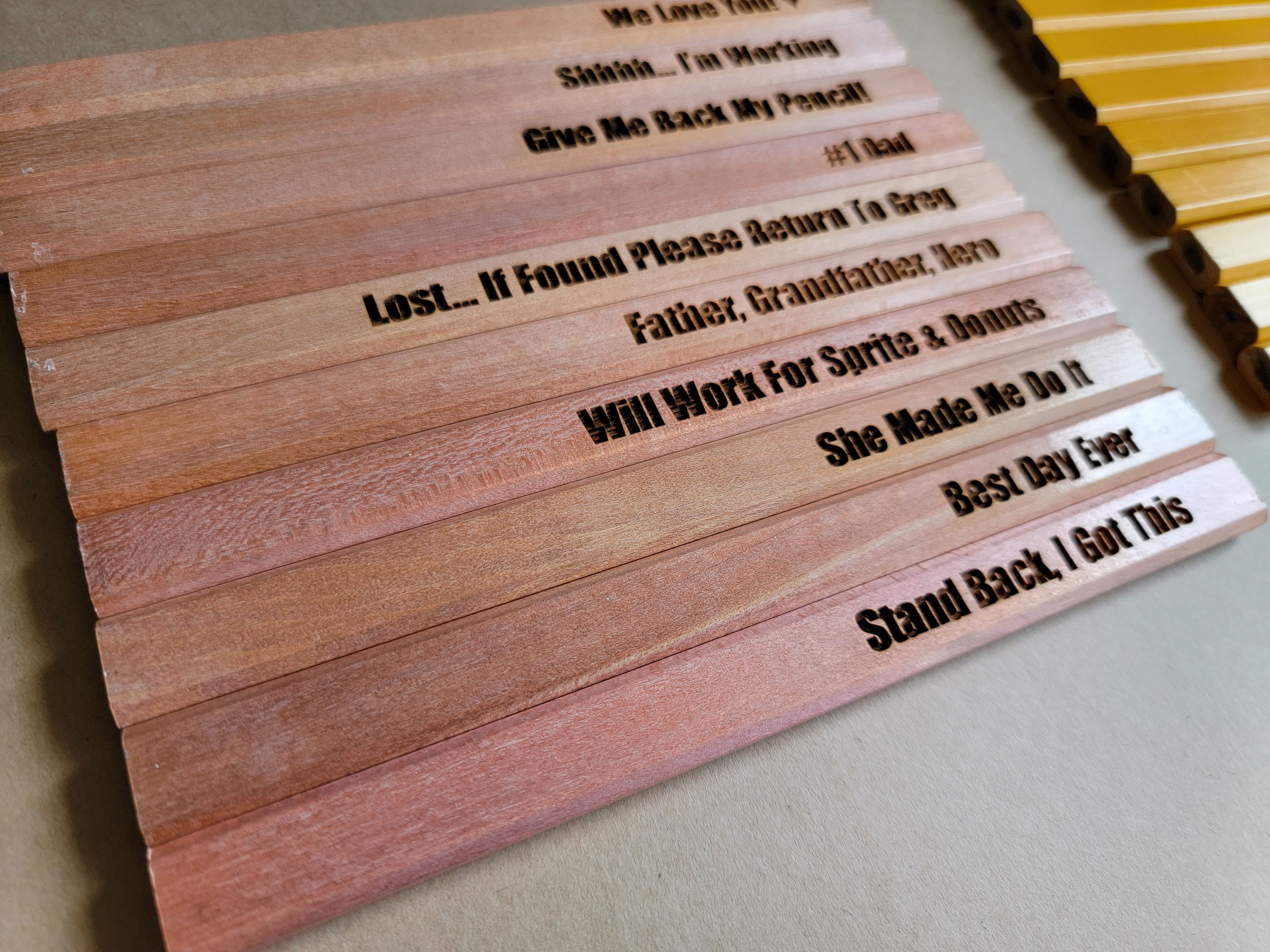 Personalized Engraved Carpenter Pencil, Custom Construction Pencils ...