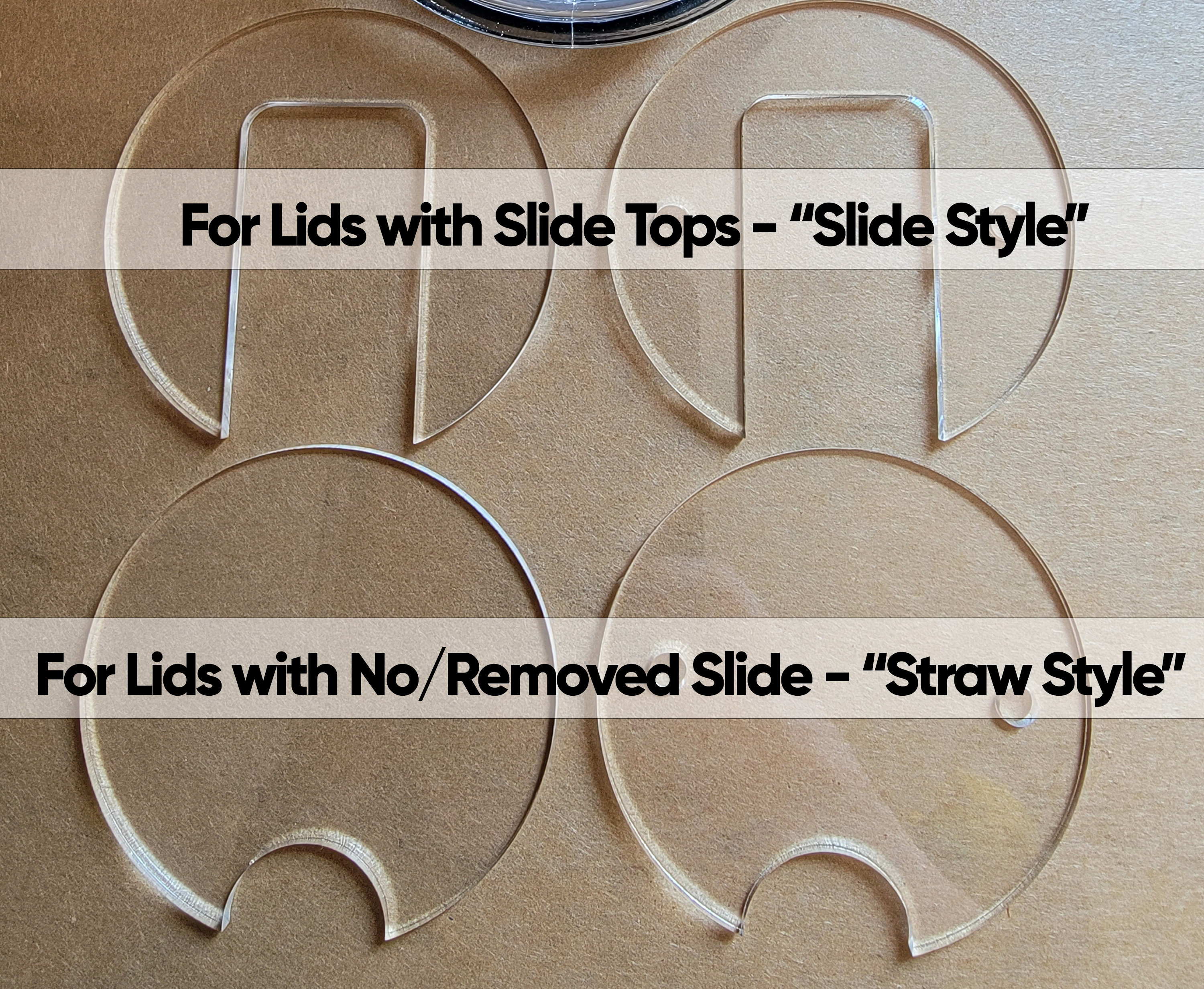 Straight / Skinny Wholesale Acrylic Tumbler Topper, Tumbler Topper ...