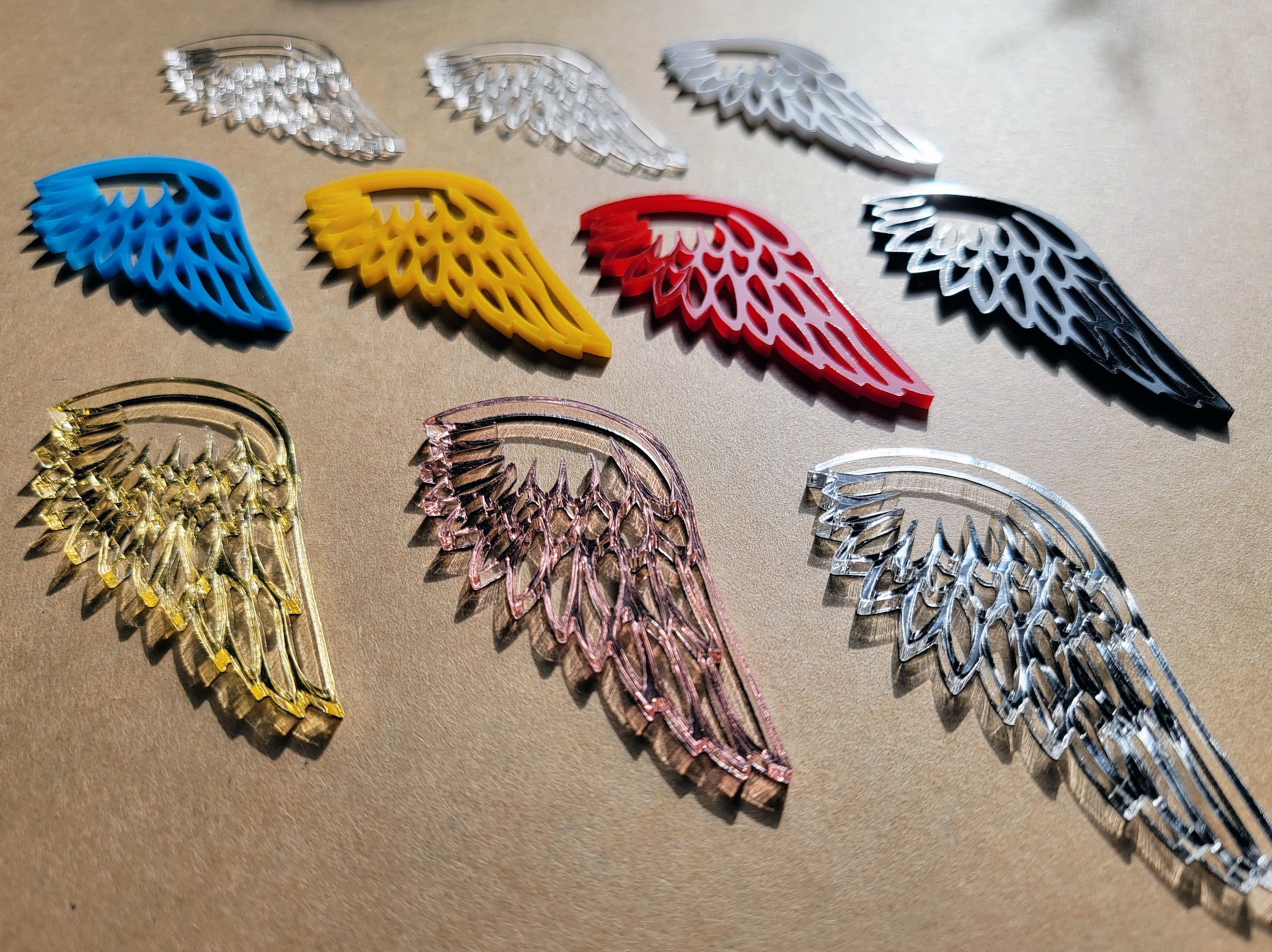 Wholesale Acrylic Wings, Acrylic Angel Wing Blank, Rose Gold Wings ...