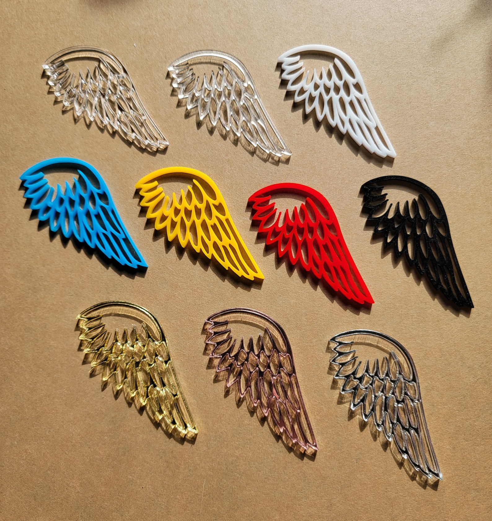 Wholesale Acrylic Wings, Acrylic Angel Wing Blank, Rose Gold Wings ...