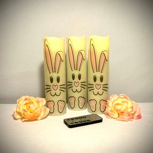 Easter Bunny, Easter Candle, Bunny Candle, Wax Candle, Led Candle ...