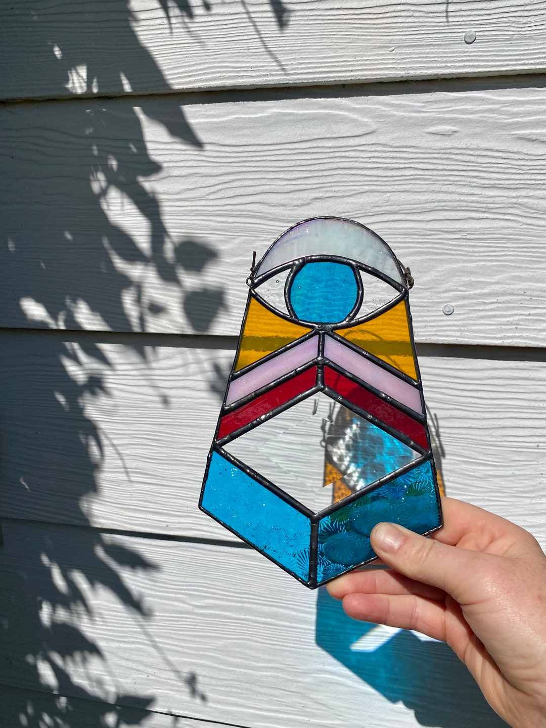 Mystic Suncatcher in Bright Colourway, Stained Glass Celestial ...