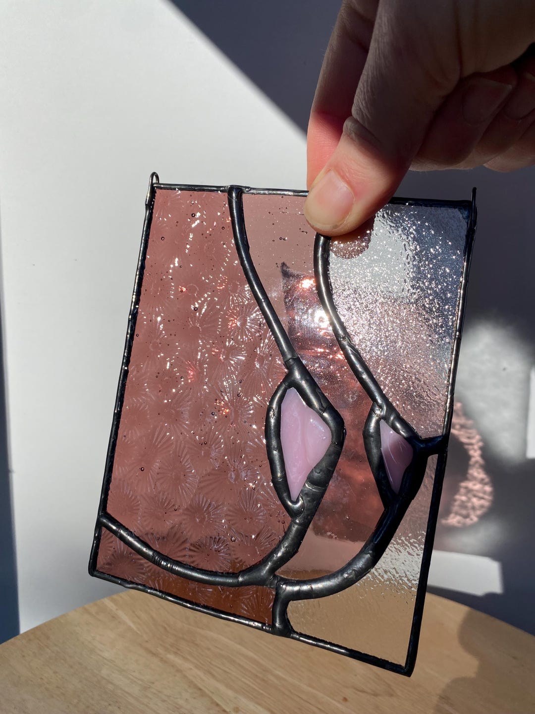 Unique Handmade Stained Glass Boob Art - Etsy
