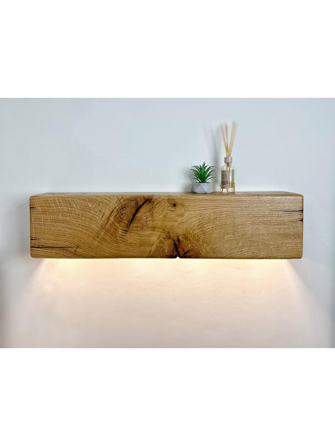 Natural Wood Wall Lighting, Wall Mounted Wooden Sconce, Horizontal Plug ...