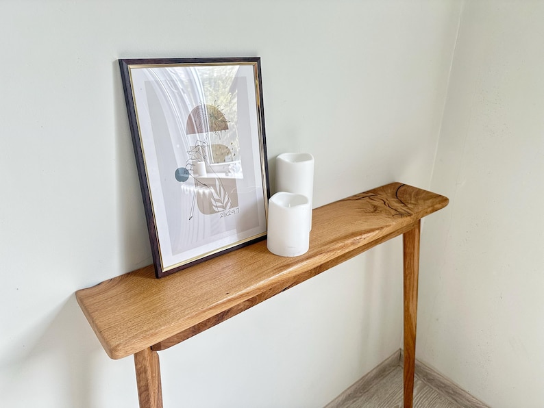 Reclaimed Wood Console Table – Rustic Farmhouse Entryway Table, Narrow ...