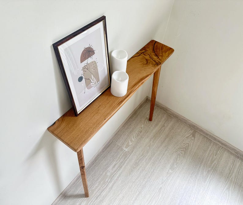 Reclaimed Wood Console Table – Rustic Farmhouse Entryway Table, Narrow ...