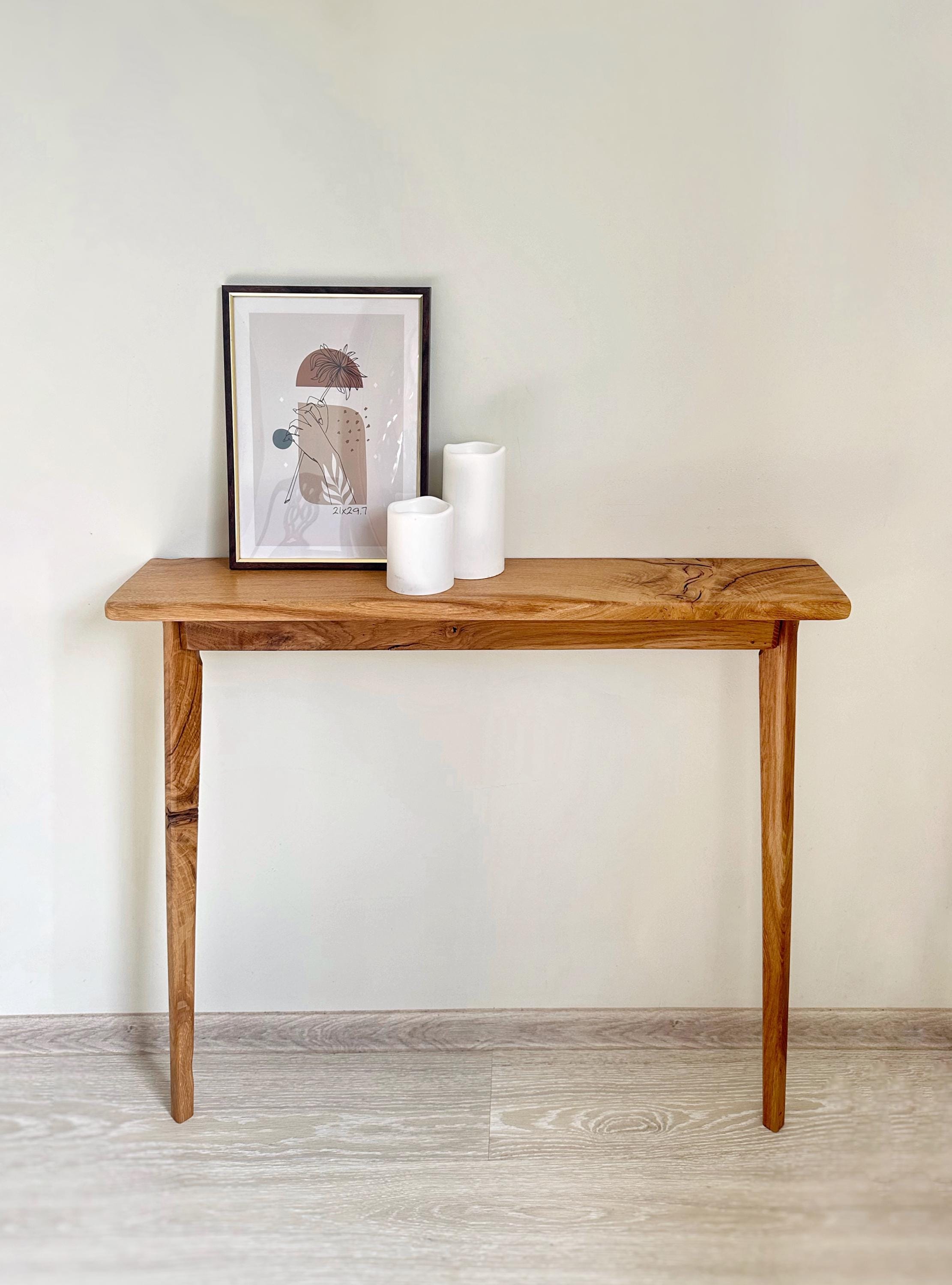 Reclaimed Wood Console Table – Rustic Farmhouse Entryway Table, Narrow ...