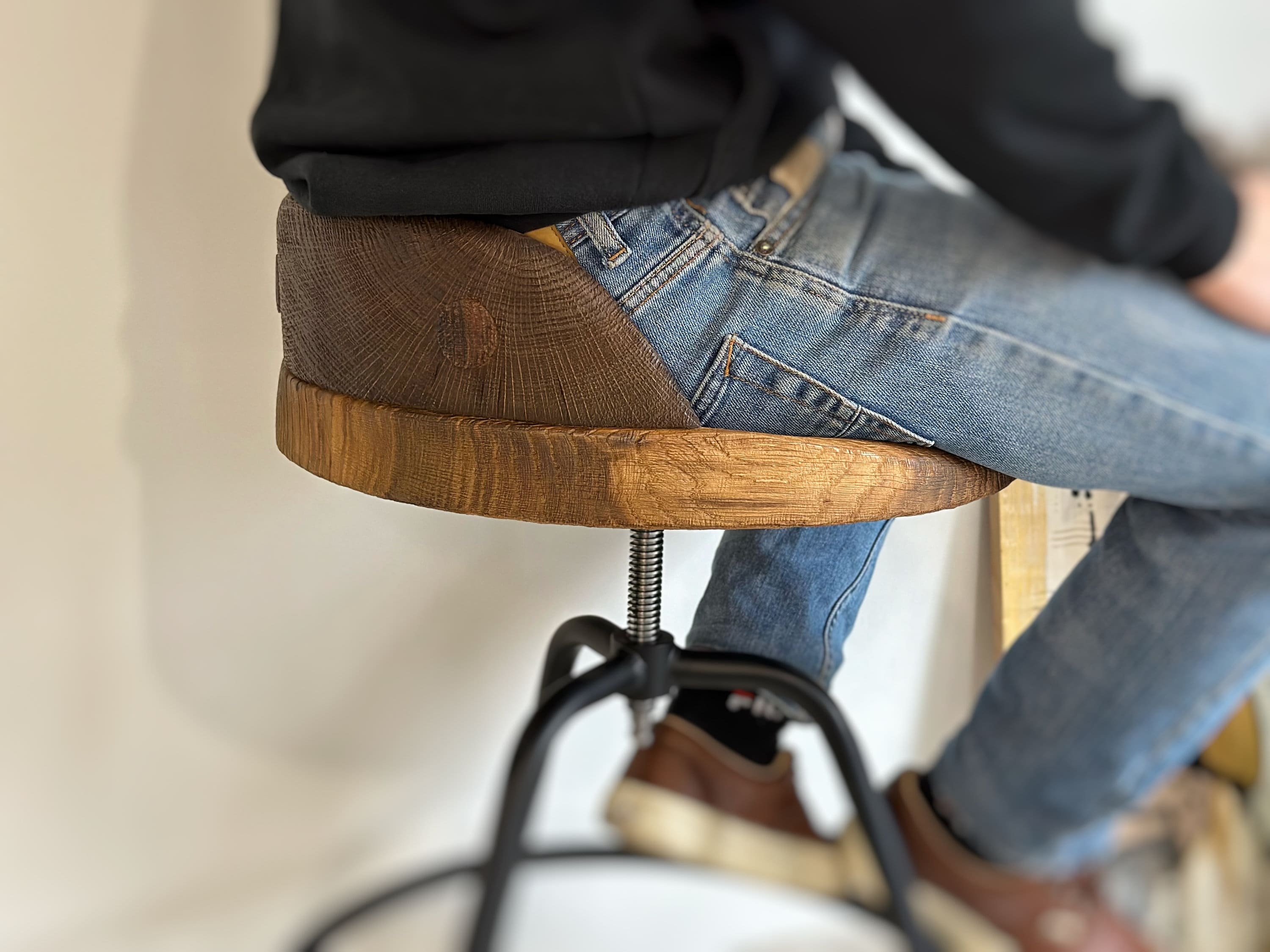 Handmade Wooden Oak Bar Stool Top, Only Wooden Seat, Chair Seat, Bar ...
